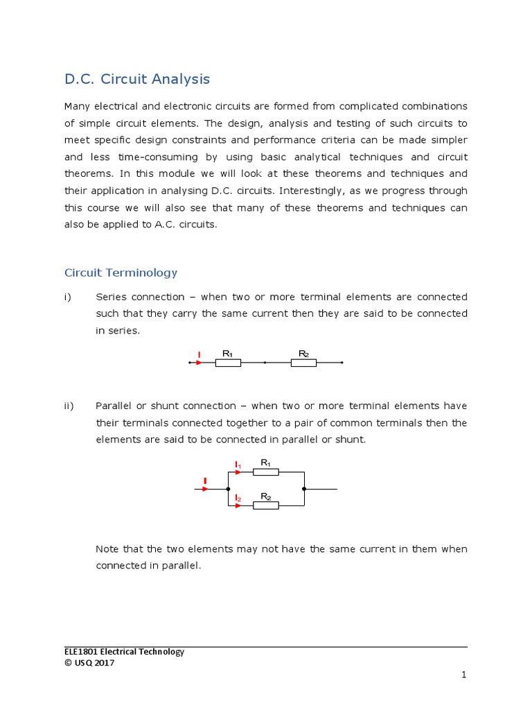 DC Circuit Analysis | PDF | Capacitor | Electrical Network DC Circuit Analysis | PDF | Capacitor | Electrical Network