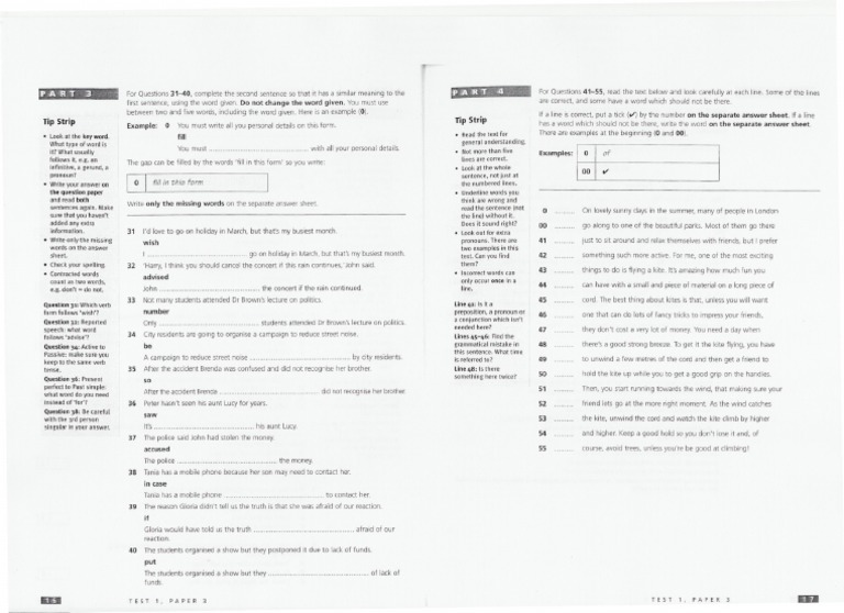 FCE Practice Tests Plus 1-10 | PDF | Word | Question