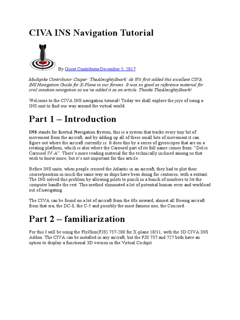 CIVA INS Navigation Tutorial | PDF | Inertial Navigation System ...