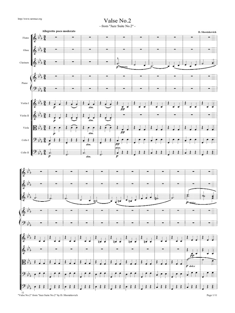Shostakovich - Jazz Suite Waltz | PDF | Jazz Music