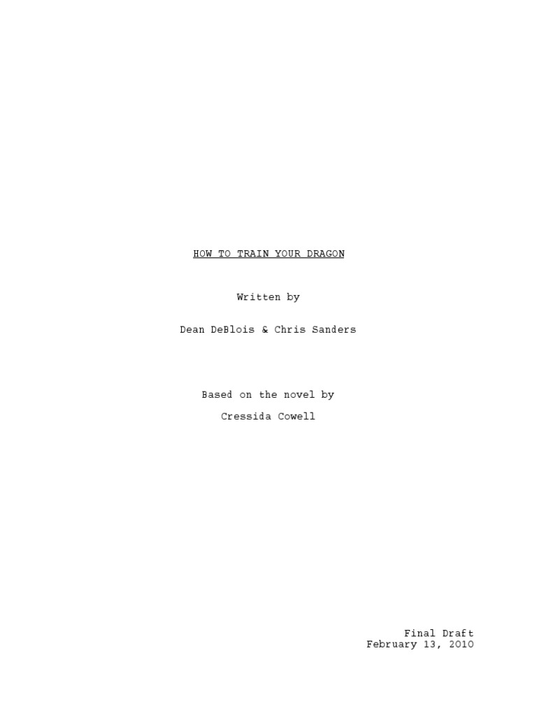 How To Train Your Dragon Script | PDF | Nature