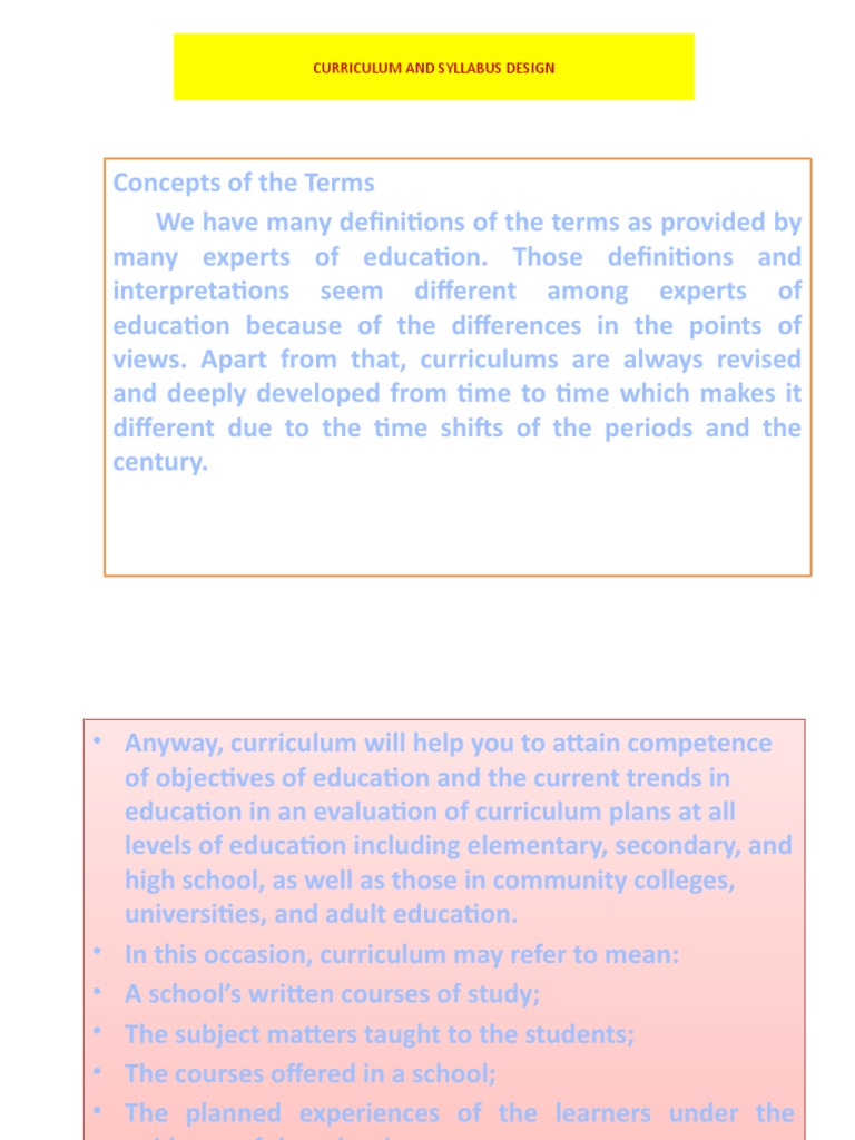 Curriculum and Syllabus Design | PDF | Curriculum | Language Education