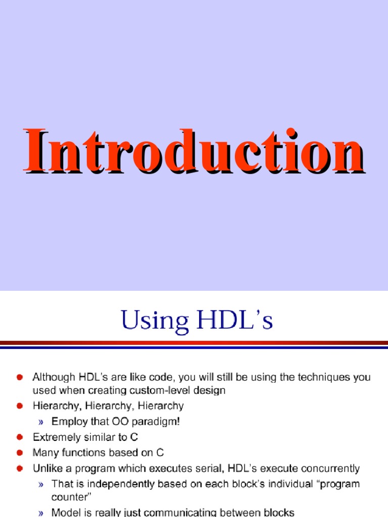 001 Verilog-Intro | PDF | Hardware Description Language | Vhdl