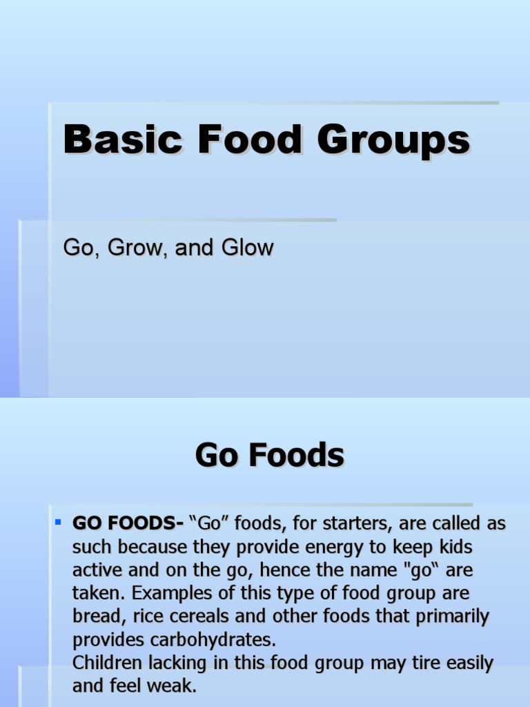 HEALTH - Basic Food Groups | PDF | Cereals | Foods
