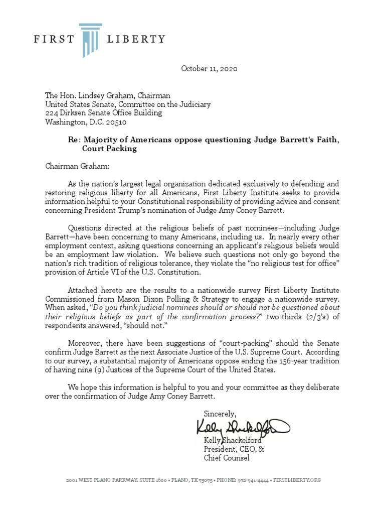 Poll and Cover Letter | PDF | Advice And Consent | Judicial Procedures ...