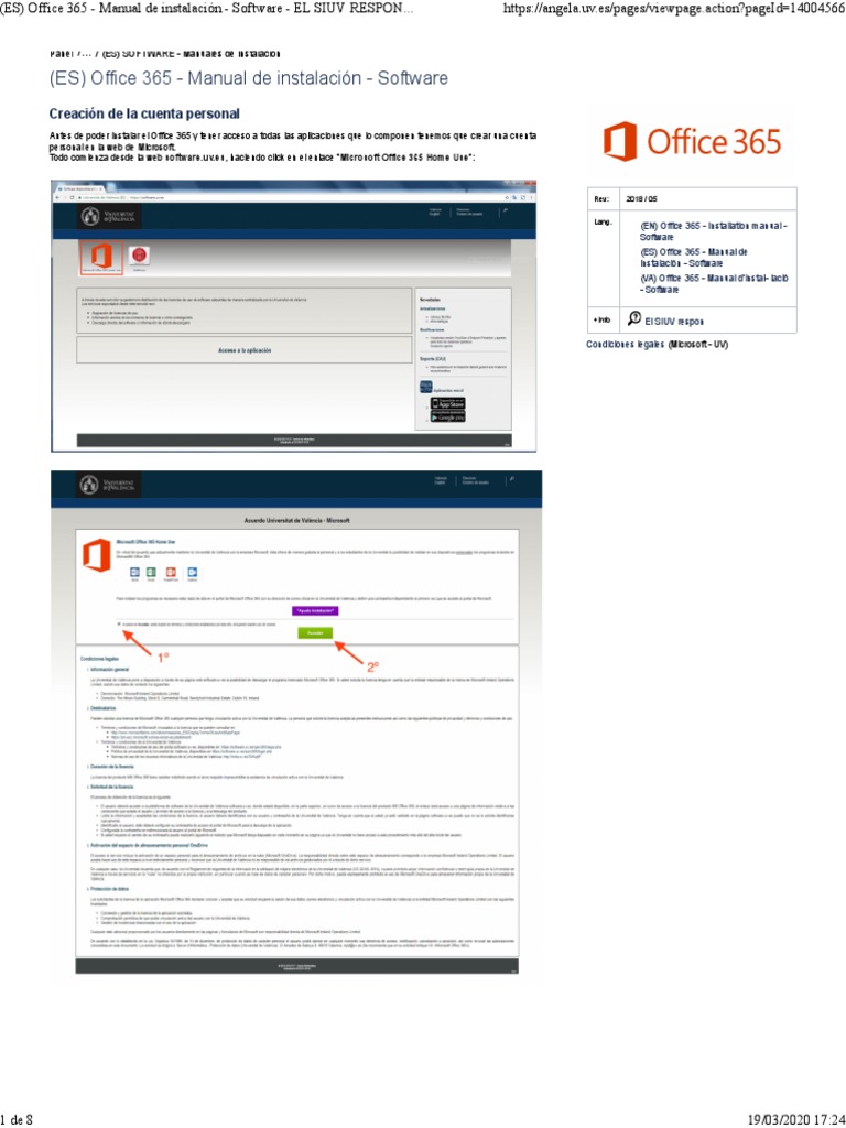 (ES) Office 365 - Manual de Instalación - Software - EL SIUV RESPON ...