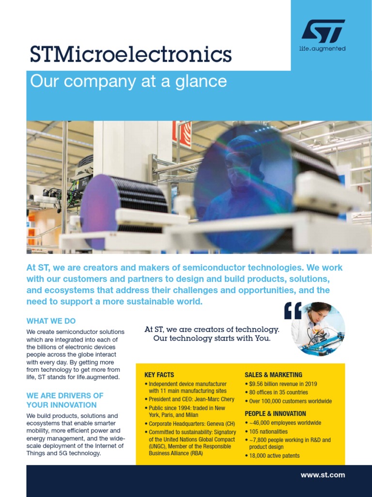 Stmicroelectronics: Our Company at A Glance | PDF | Mosfet | Cmos