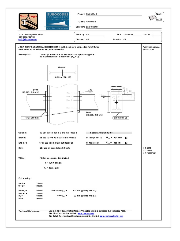 EC3 32bit 64bit Joints A | PDF | Beam (Structure) | Column