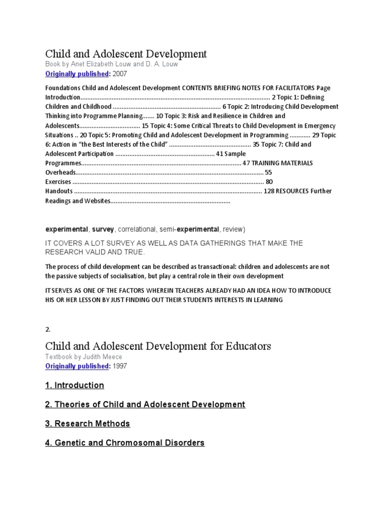 Ryan Research | PDF | Childhood | Adolescence