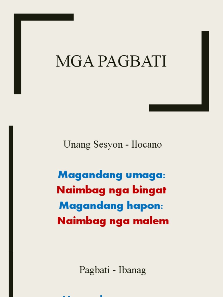 Mga Pagbati | PDF