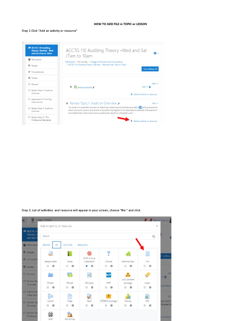 How To Add File On Your Topic or Lesson | PDF