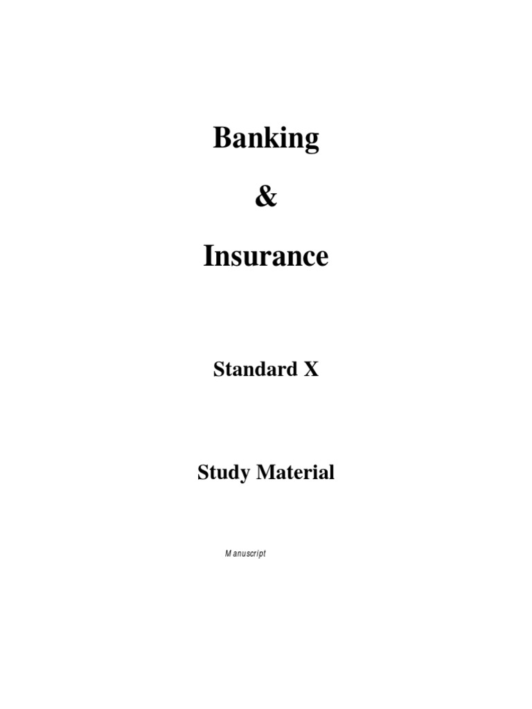 Banking & Insurance Study Guide | PDF | Cheque | Financial Services