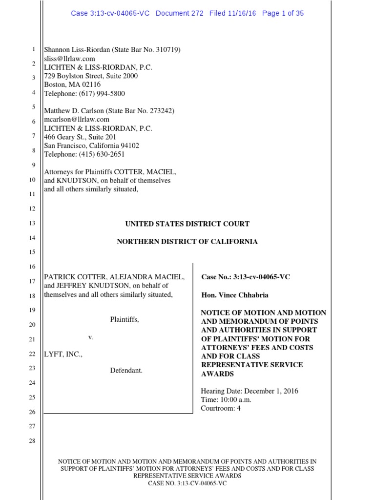 Motion For Attorneys Fees | PDF | Class Action | Attorney's Fee