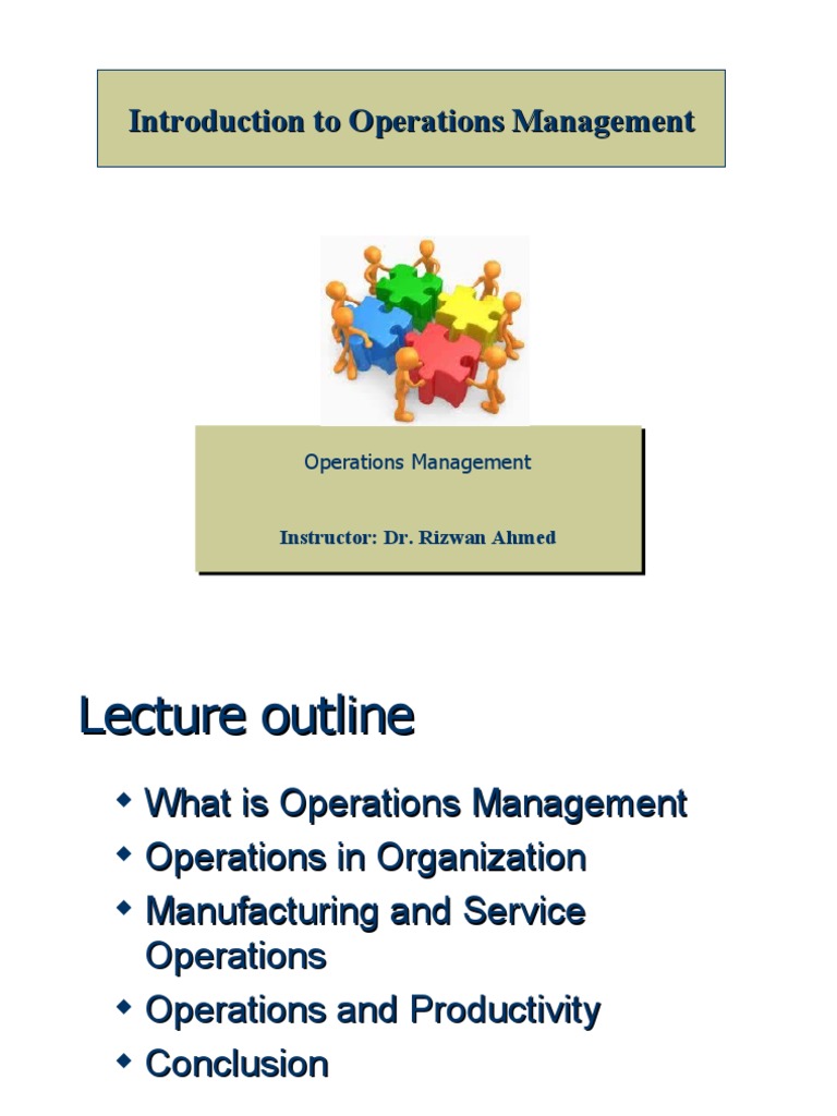 01-Intro To Operations | Download Free PDF | Operations Management ...