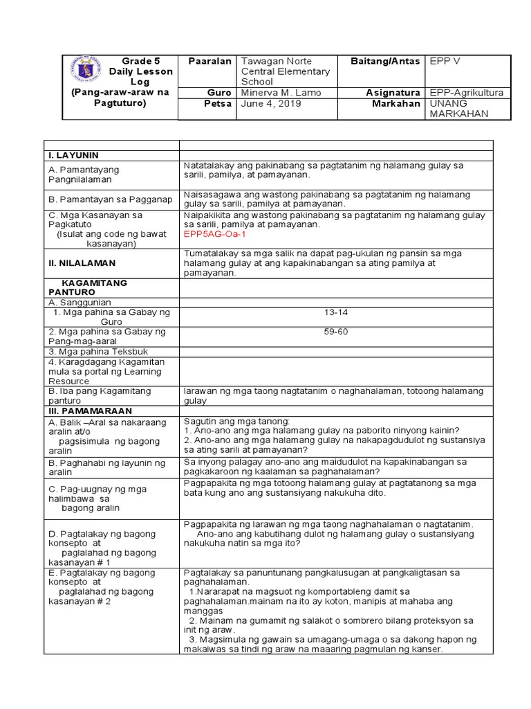 Grade 5 COT 1 | PDF
