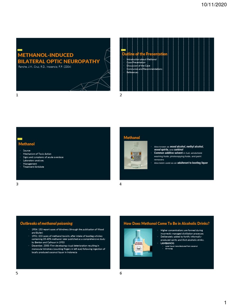 Poisoning Case Report Pdf Methanol Medical Specialties