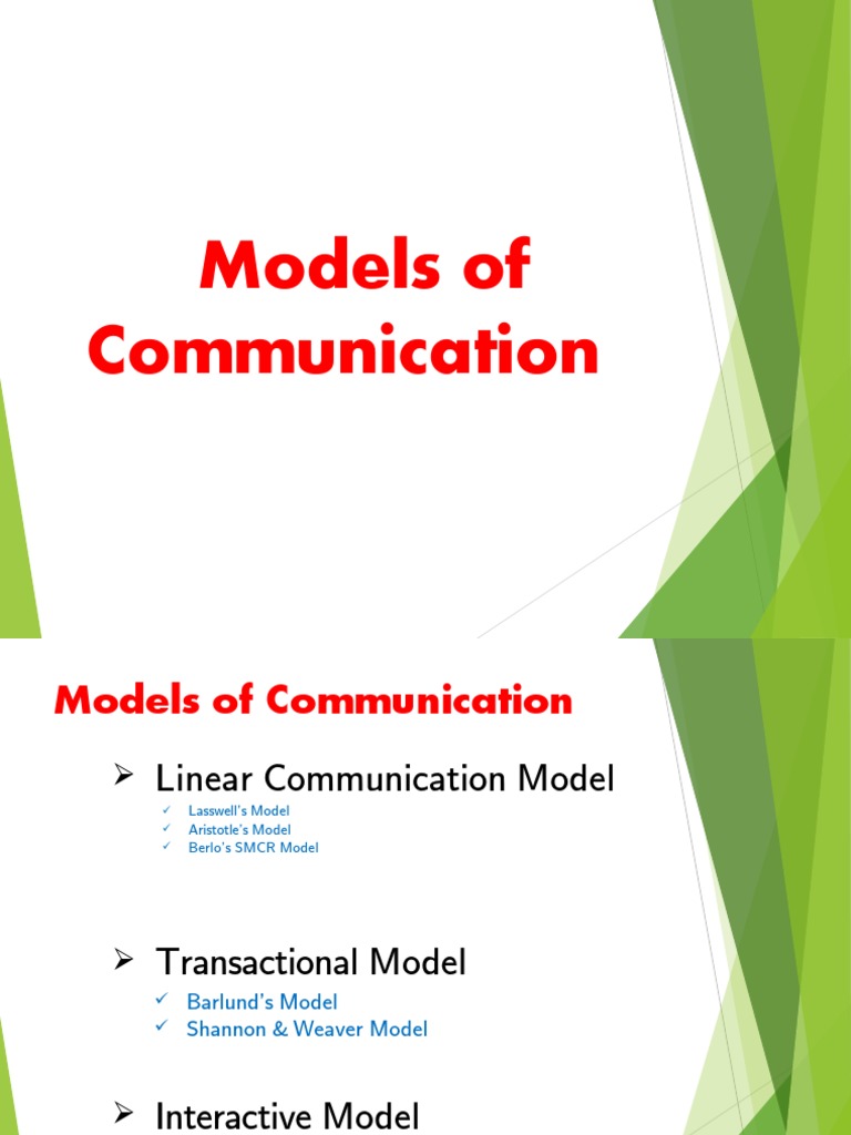 Models of Communication | PDF | Human Communication | Communication