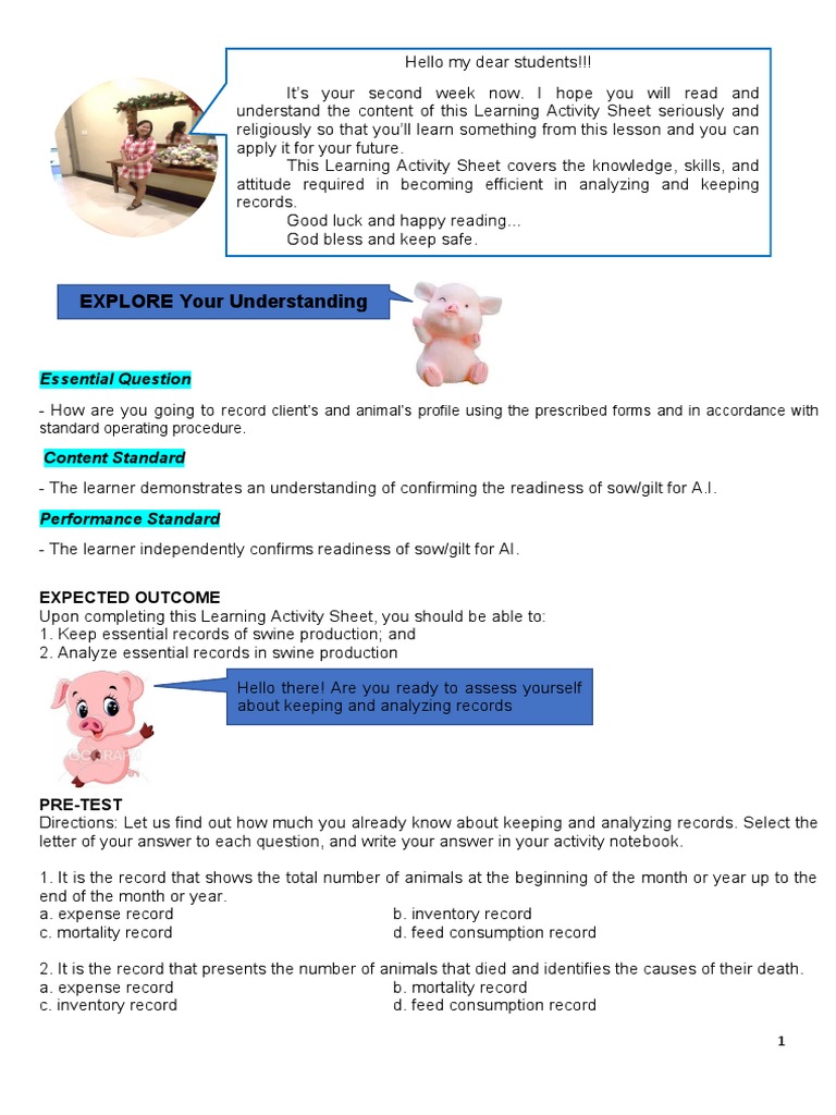 Swine Record-Keeping Guide | PDF | Domestic Pig | Pig