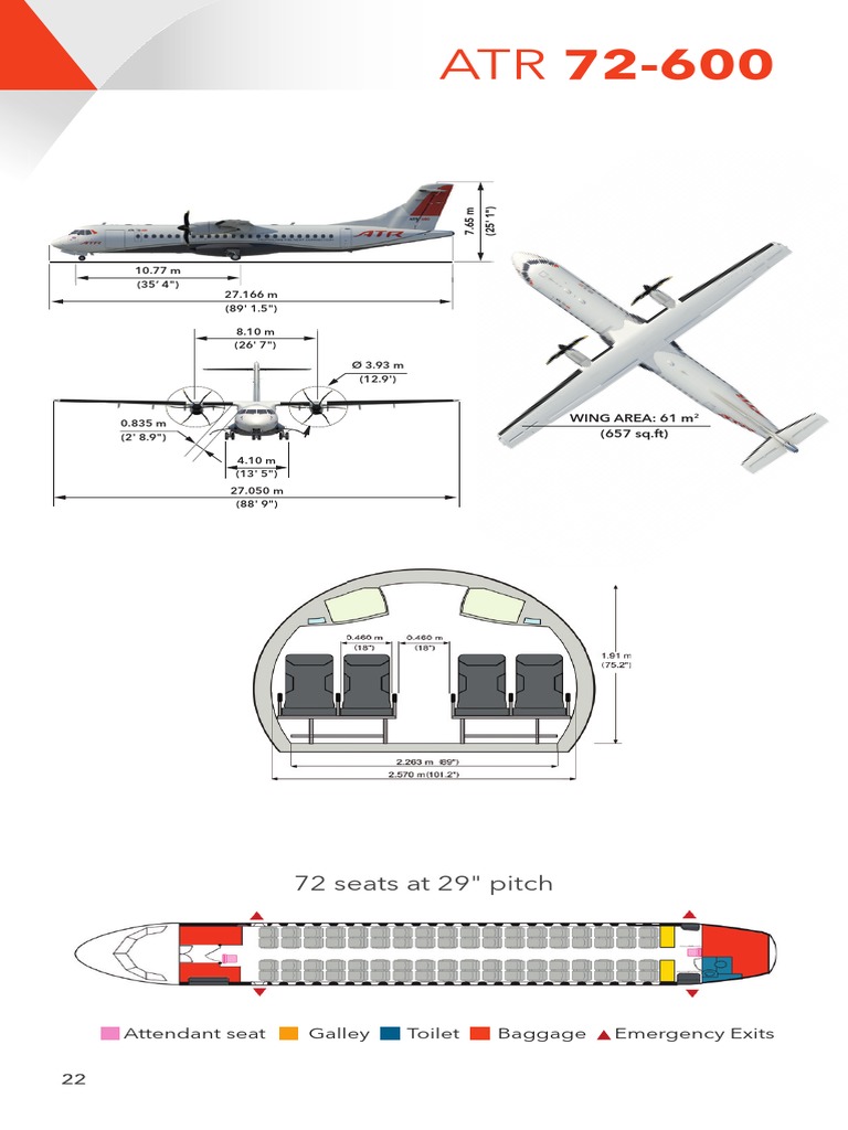 Factsheets - ATR 72-600 | PDF | Monoplane | Aircraft Configurations