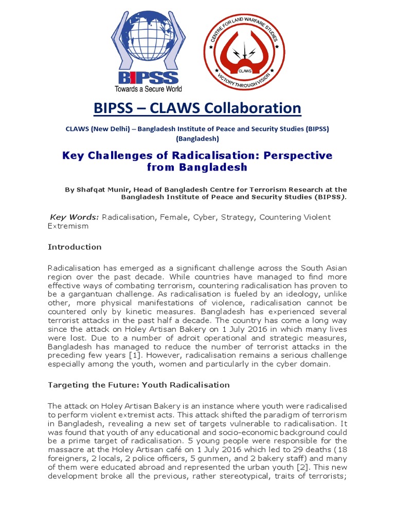 BIPSS - CLAWS Collaboration | PDF | Islamic Terrorism | Public Sphere