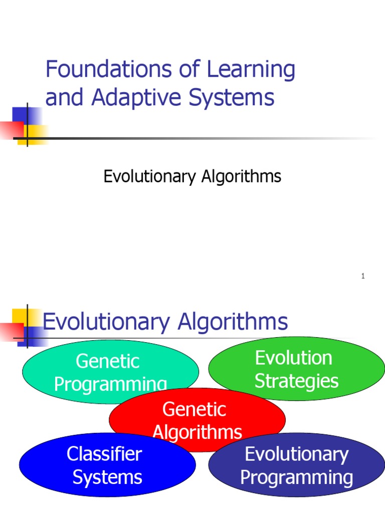 Foundations of Learning and Adaptive Systems: Evolutionary Algorithms | PDF | Fitness (Biology ...