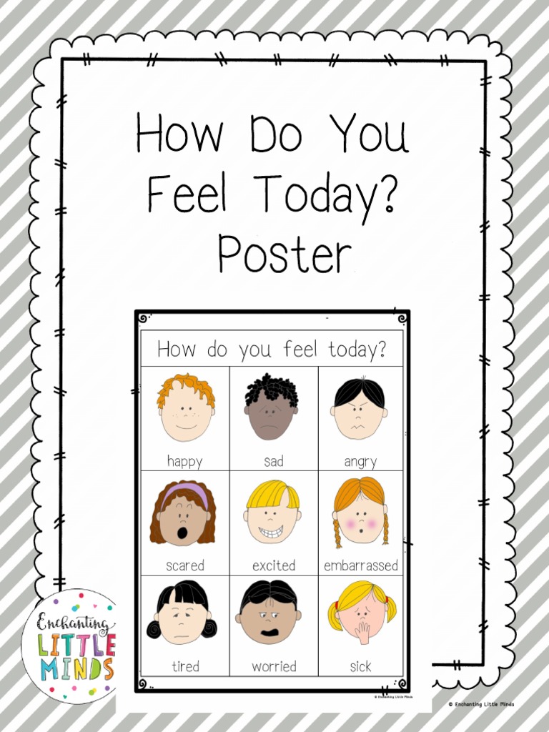How Do You Feel Today? Poster: © Enchanting Little Minds | PDF