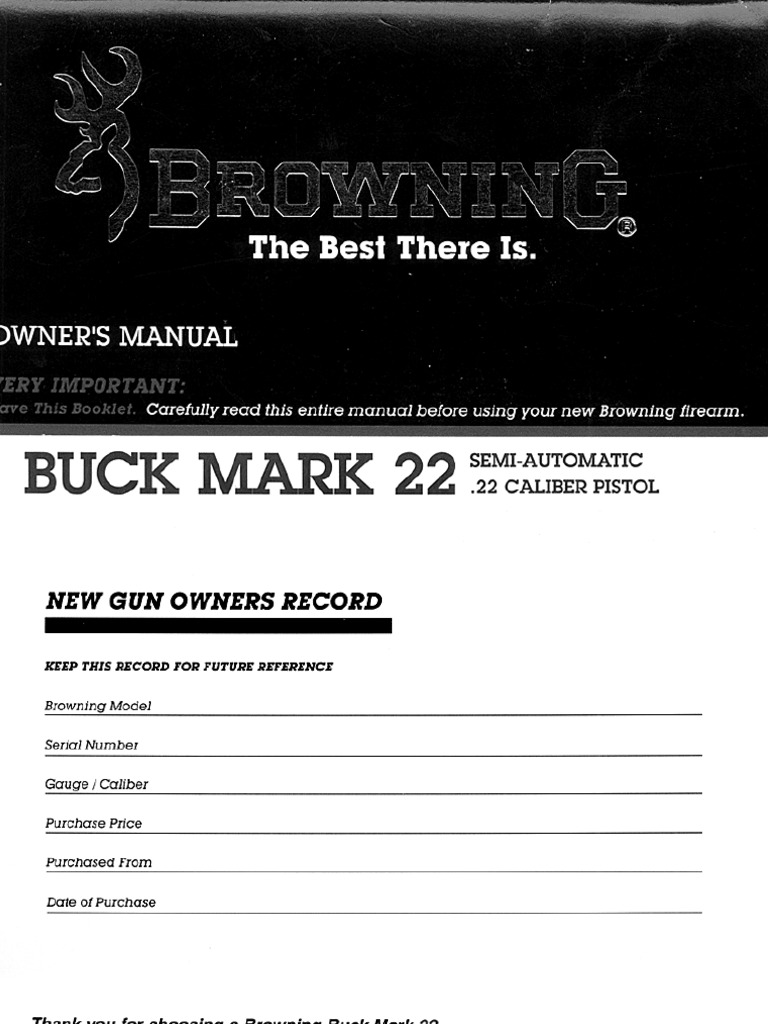 Browning Buckmark | PDF