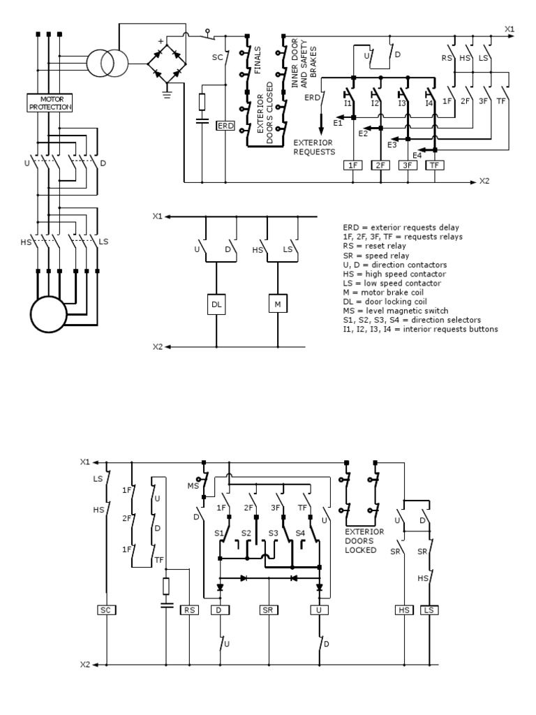 Relay Logic Elevator | PDF | Vehicle Technology | Electrical Engineering
