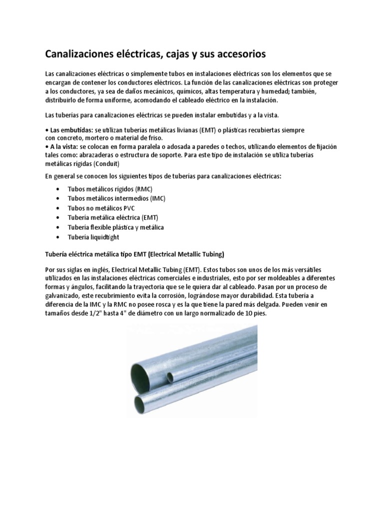 Canalizaciones Eléctricas | PDF | Tornillo | Acero