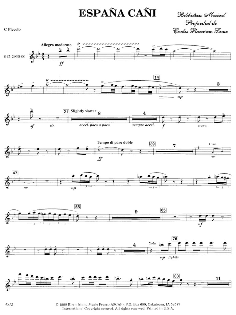 Espana Cani - Robert Longfield PDF | PDF