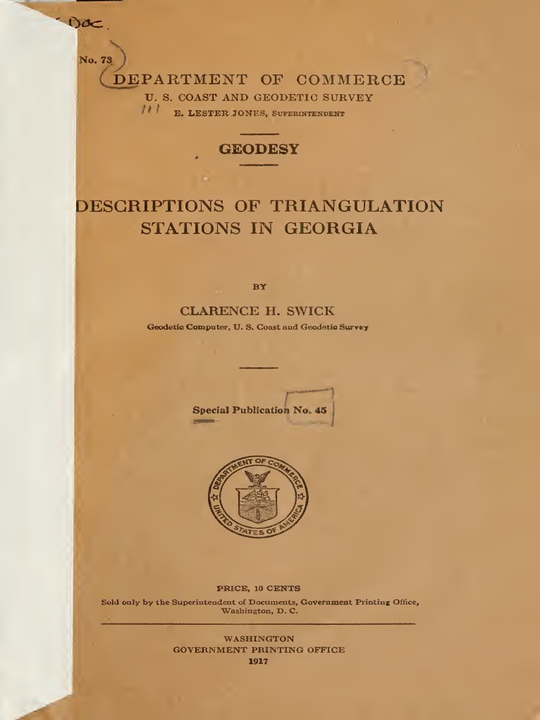 Department Commerce: Coast Geodetic | PDF | Geodesy | Foot (Unit)
