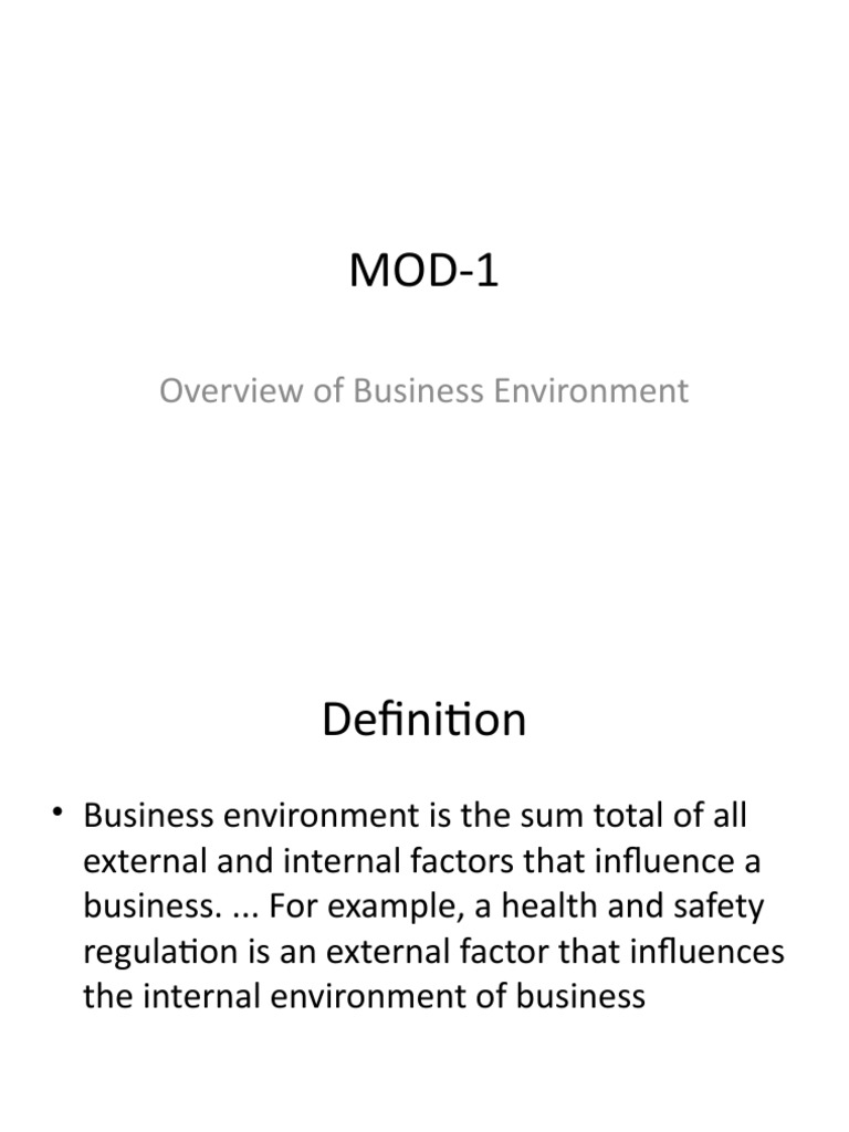 Introduction To Business Environment | PDF