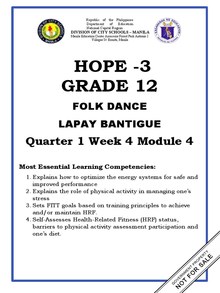 Hope - 3 Grade 12: Quarter 1 Week 4 Module 4 | PDF | Teaching | Pedagogy