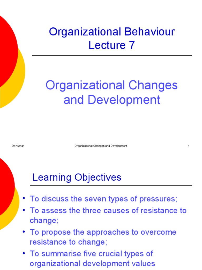 Organizational Change and Development Overview | PDF | Change ...