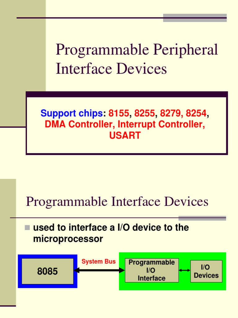 Programmable Peripheral Interface Devices: Support Chips | PDF | Input ...