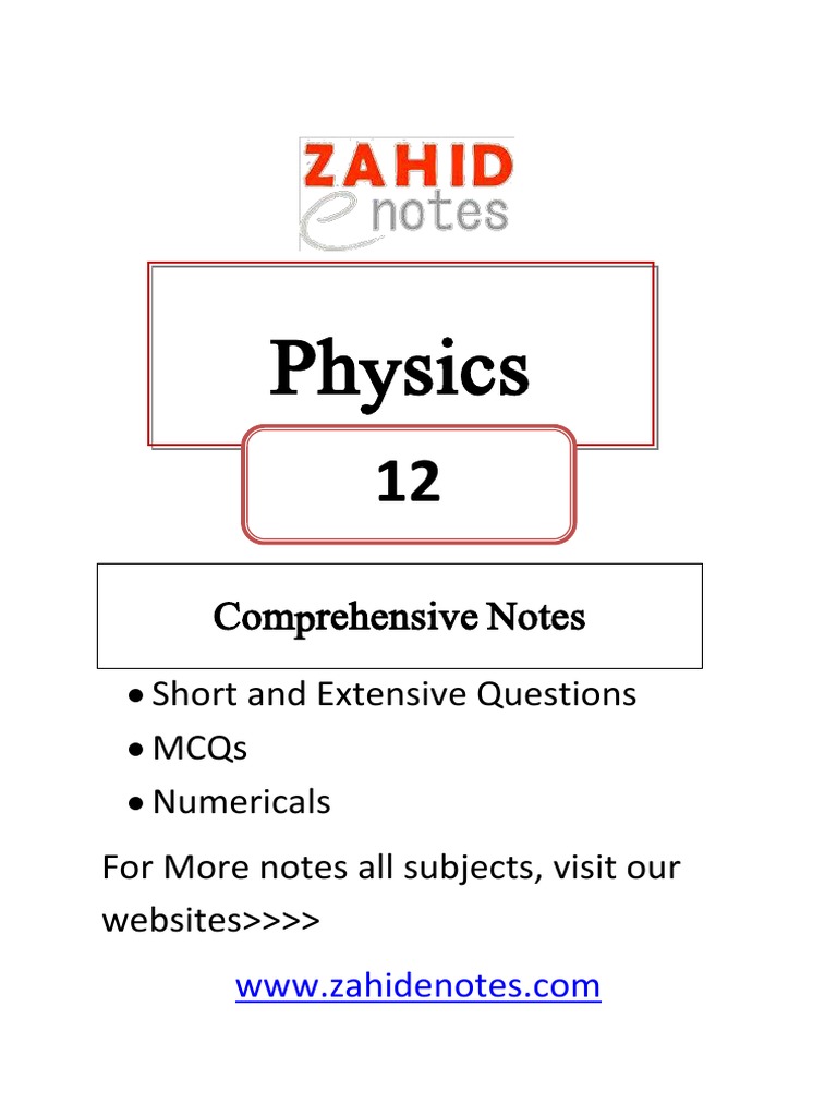 2nd Year Physics Complete Notes | PDF | Dielectric | Capacitance
