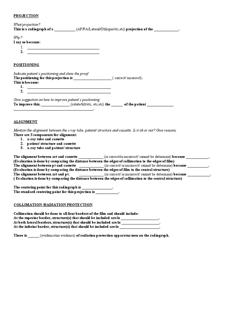 Paceman Verbal Critique Template | PDF | Bone | Radiography