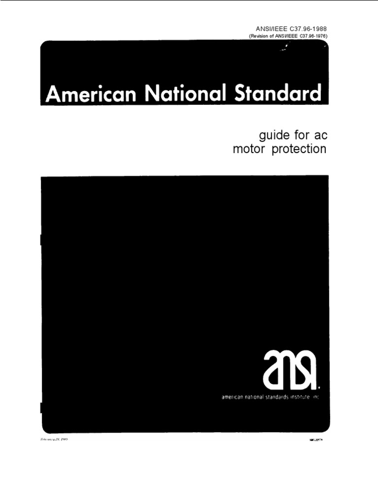 Guide For Ac Motor Protection: ANSI/IEEE C37.96-1988 | Download Free ...