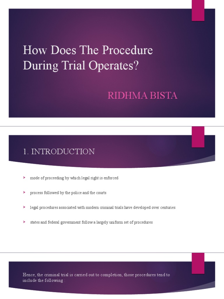 Procedure During Trial | PDF | Social Science | Law
