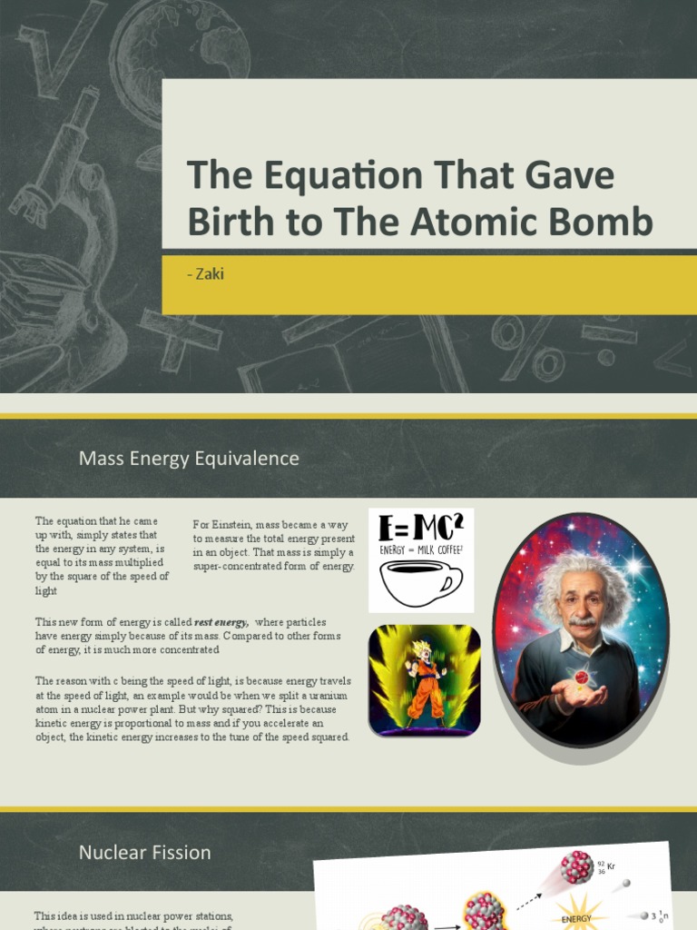 E=mc²: The Atomic Bomb Equation | PDF