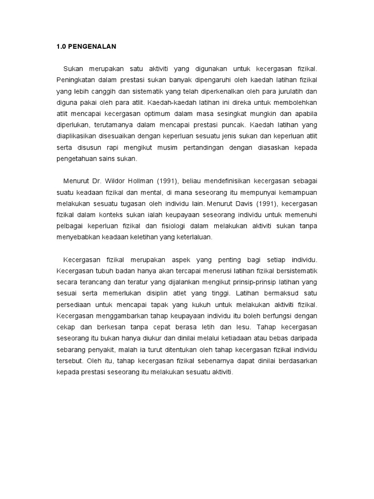 Contoh Tugasan Kerja Kursus PJMS | PDF