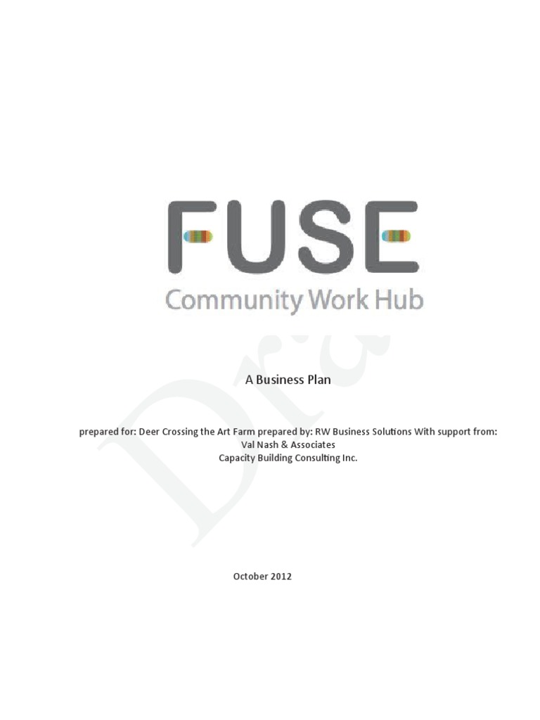 Fuse Community Business Plan | PDF | Social Entrepreneurship ...