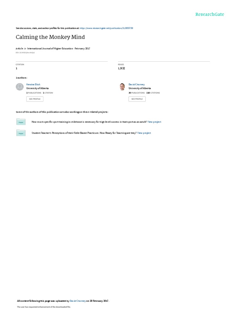 Calming The Monkey Mind PDF | PDF | Mindfulness | Feeling