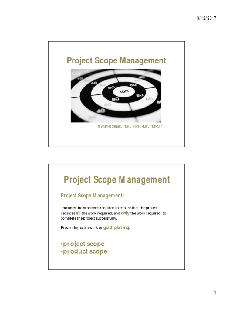 Project Scope Management Guide | PDF | Project Management | Information Technology Management