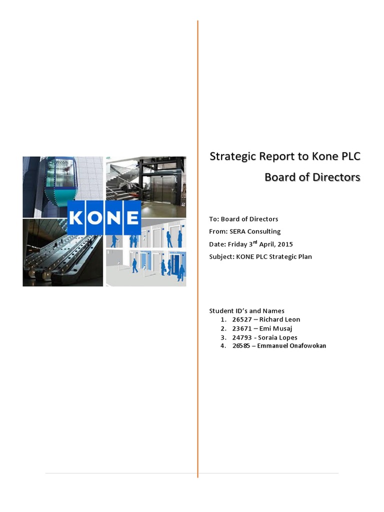Strategic Report To Kone PLC Board of Directors | PDF | Digital ...