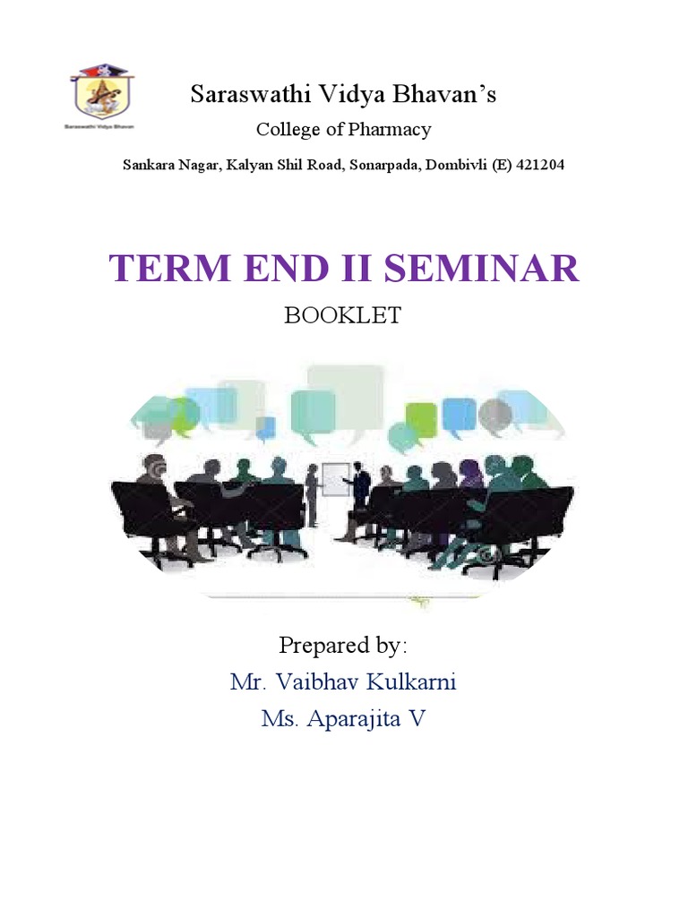 Term End Ii Seminar: Saraswathi Vidya Bhavan's | PDF | Teaching | Learning