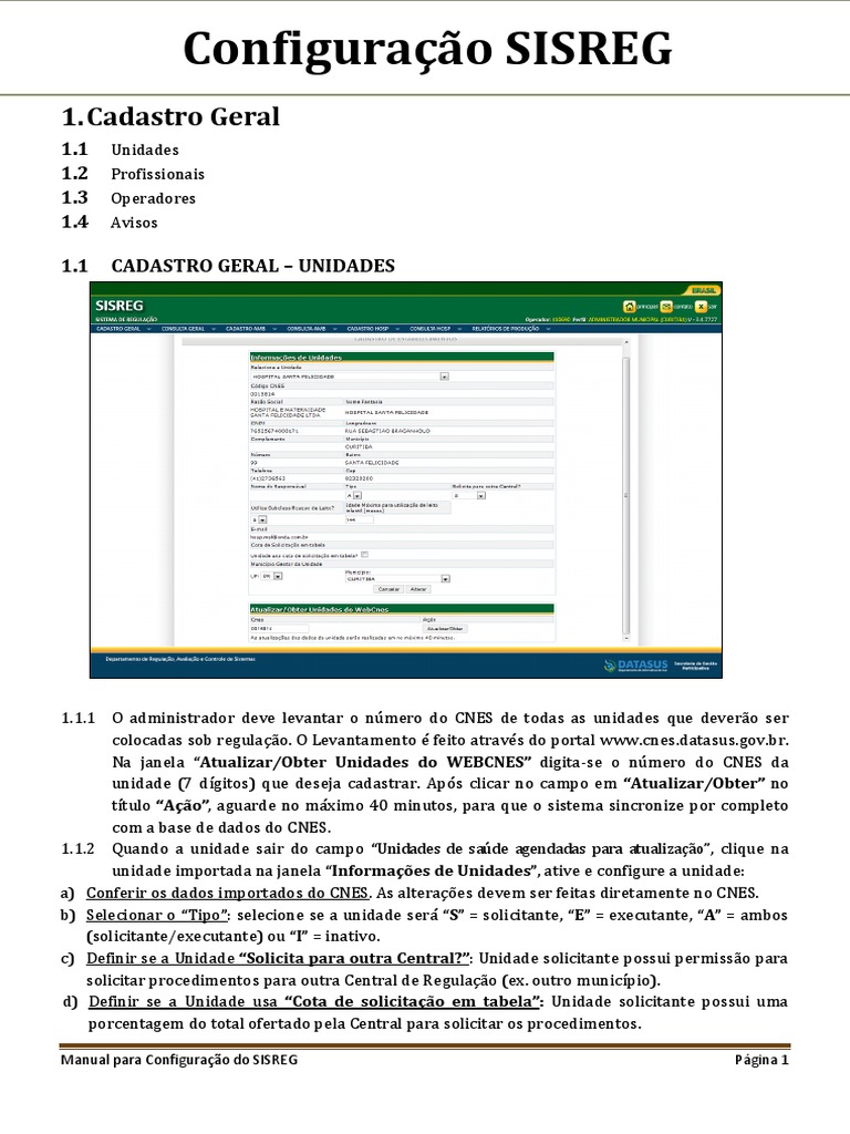 SISREG Manual | Download grátis PDF | Internet | Programas
