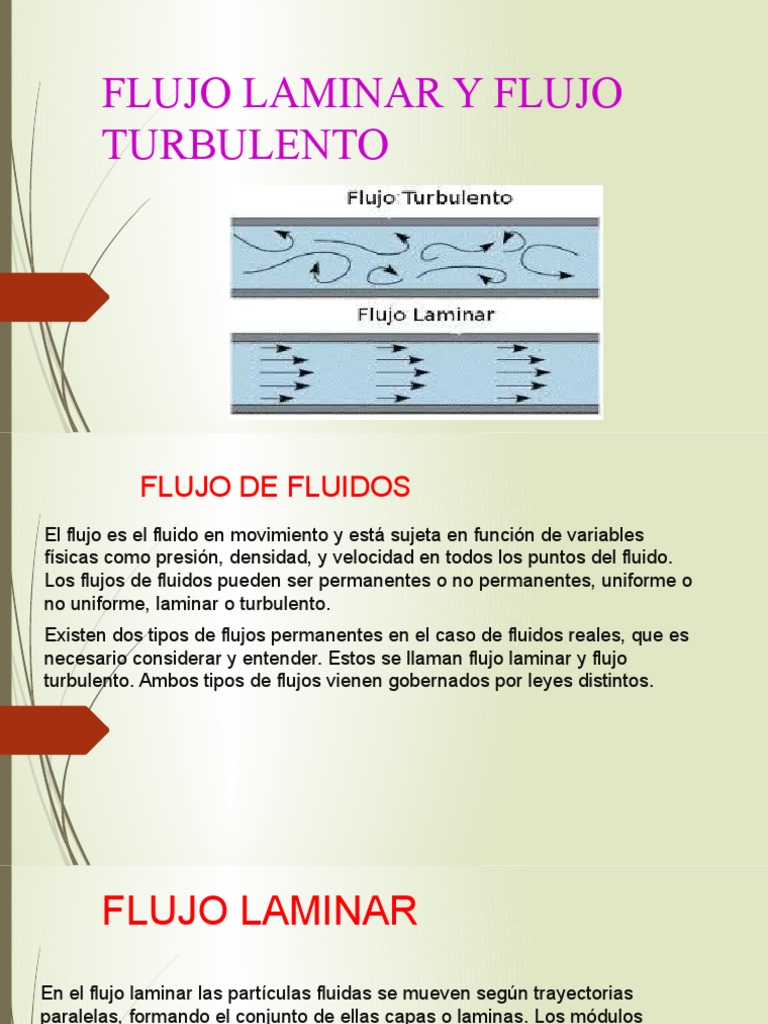 Flujo Laminar | PDF | Numero Reynolds | Flujo laminar