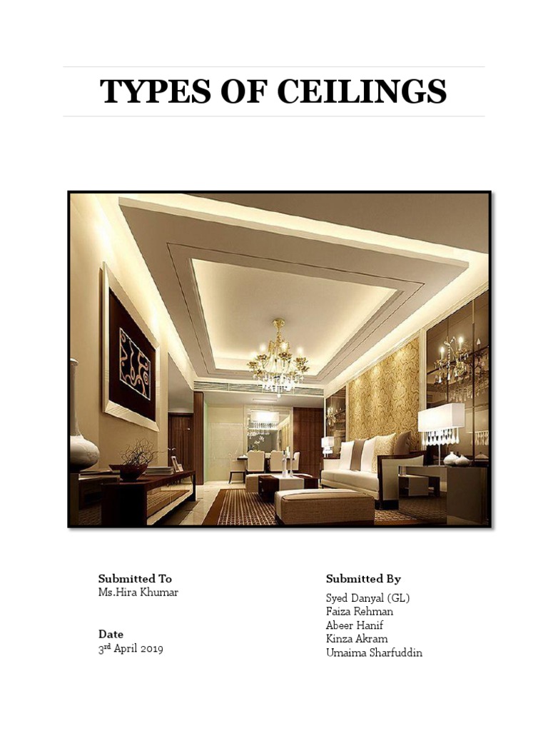 Types of Cielings | PDF | Ceiling | Economic Sectors
