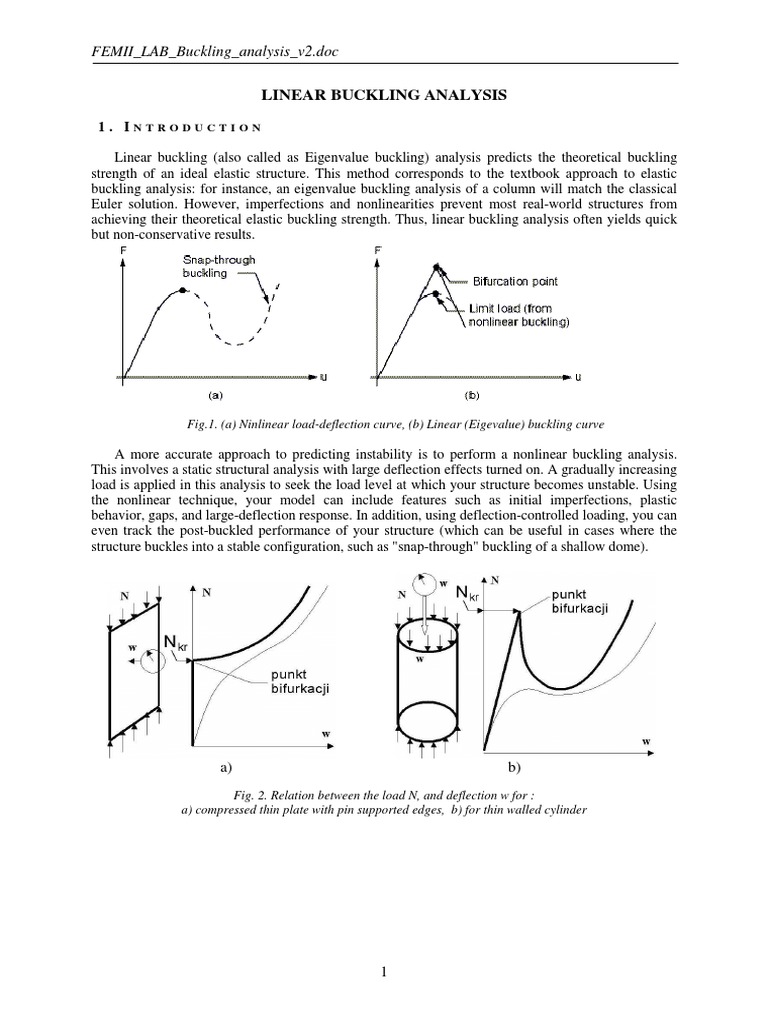 Eigenvalue Buckling Analysis Guide | PDF | Buckling | Eigenvalues And ...